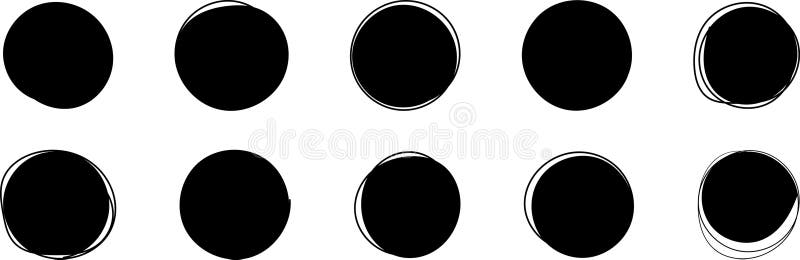 Hand Drawn Circle Line Sketch. Pencil or Pen Circular Scribble Round ...