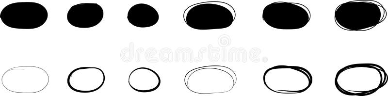 Hand Drawn Circle Line Sketch. Pencil or Pen Circular Scribble Round ...