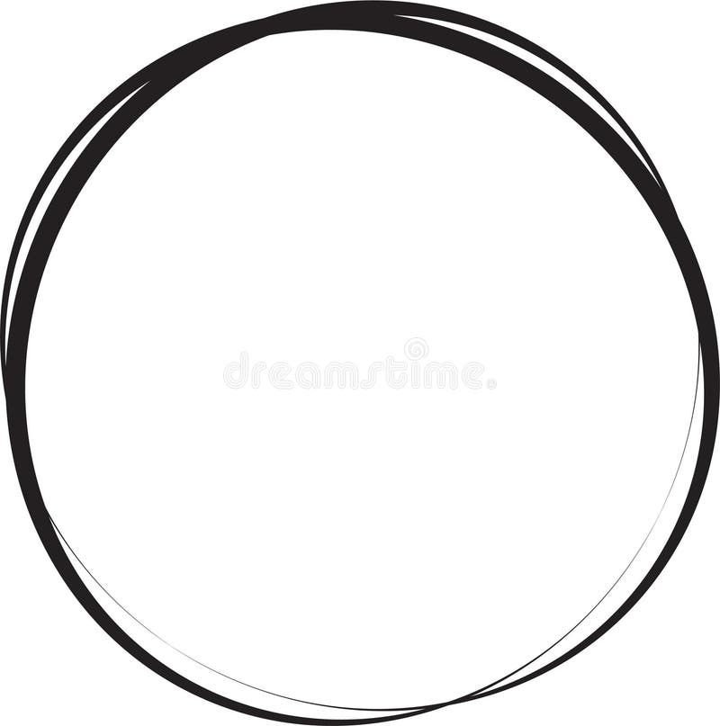 Hand Drawn Circle Line Sketch. Vector Circular Scribble Doodle Round ...