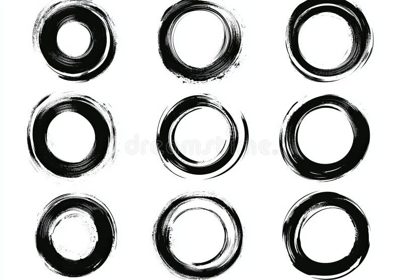 Hand Drawn Circle Lines on White Background. Use these Circles for ...