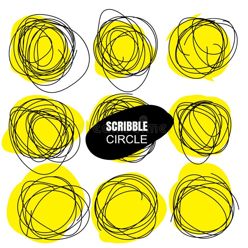 Hand Drawn Circle or Scribble Circles Collection Stock Vector ...