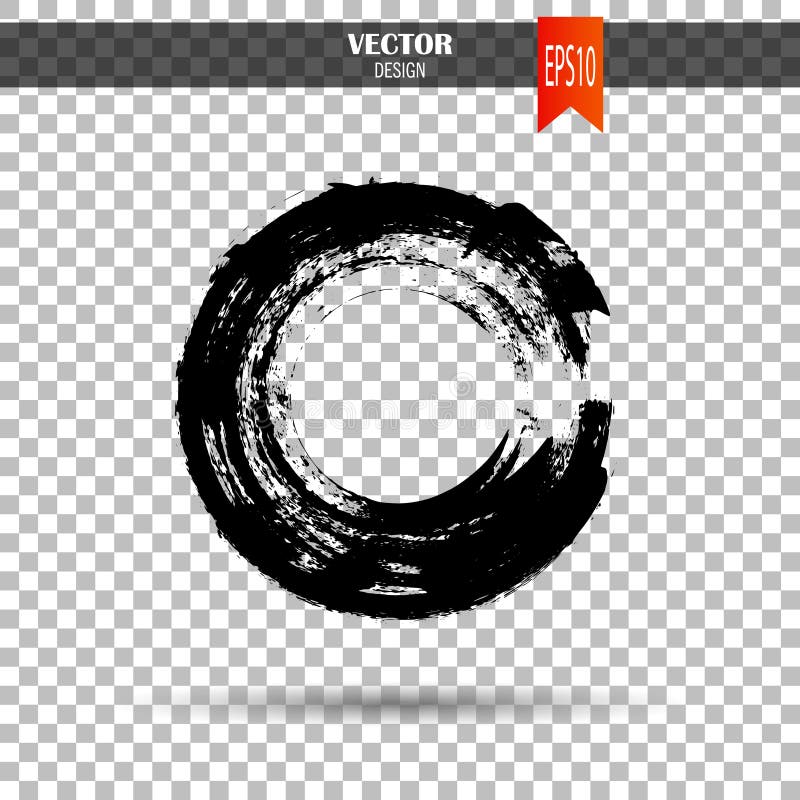 Hand Drawn Circle Shape. Label, Logo Design Element. Brush Abstract ...