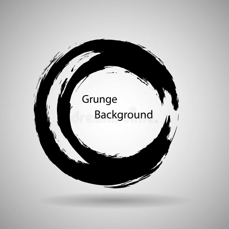 Hand Drawn Circle Shape. Label, Logo Design Element. Brush Abstract ...