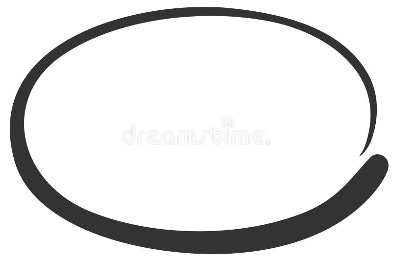 Hand Drawn Circle Stroke Sign - Vector Stock Vector - Illustration of ...