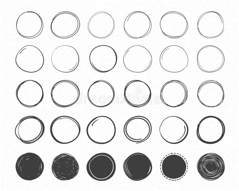 Hand Drawn Circles stock vector. Illustration of sketch - 161244070