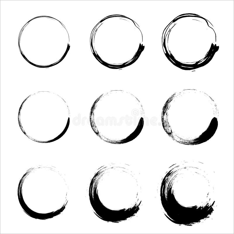 Hand Drawn Circles Sketch Frame Set. Frame Super Set. Doodle Circles ...