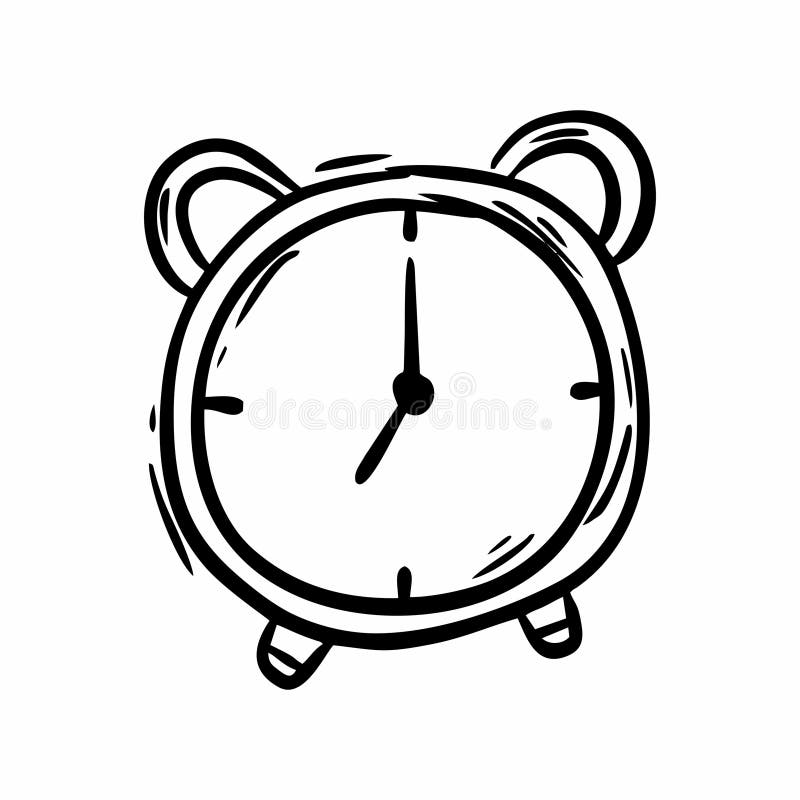 Hand Drawn Clock Sketch Icon Illustration Good for Your Element Design ...