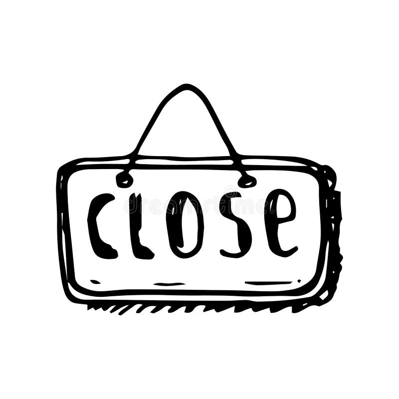 Hand Drawn Closed Doodle. Sketch Style Icon. Decoration Element ...