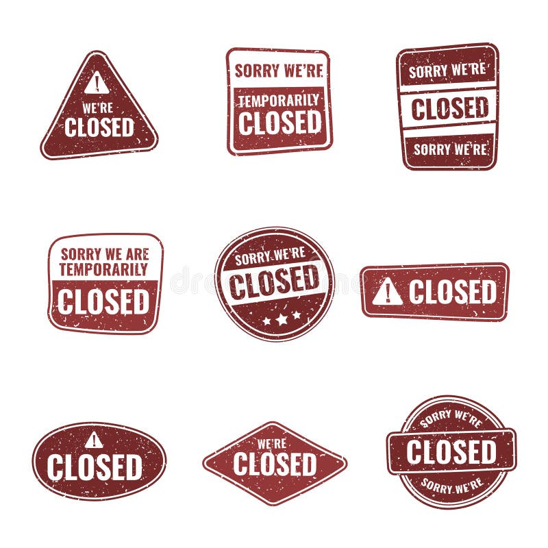 Hand Drawn Closed Seal Stamps Vector Illustration. Stock Vector ...