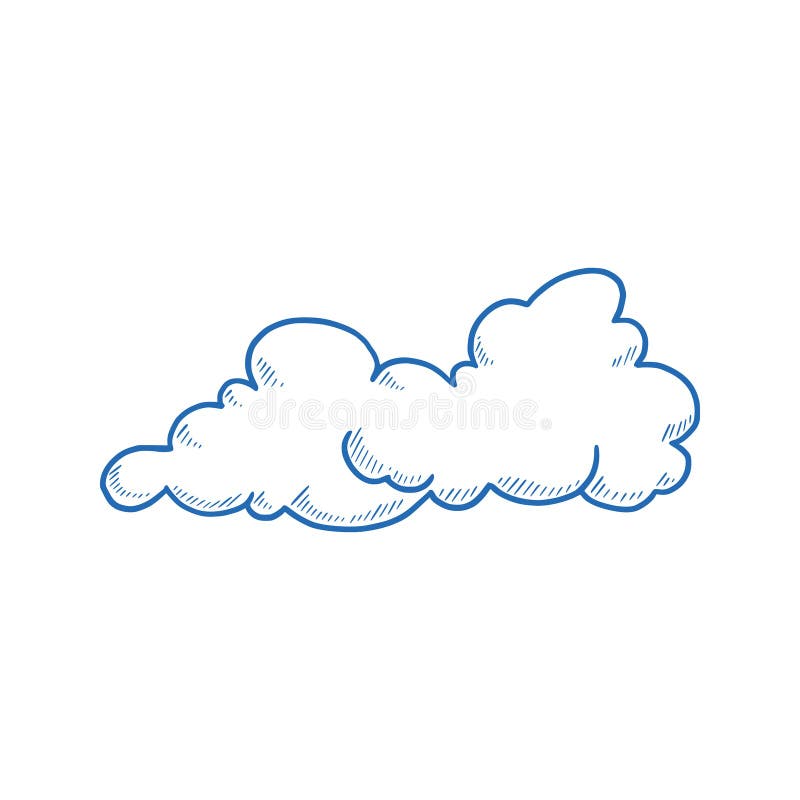 Hand Drawn Cloud Set. Doodle Stock Vector - Illustration of vector ...