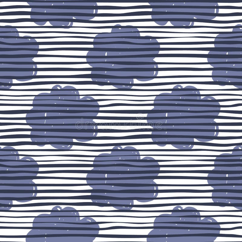 Hand Drawn Cloudy Texture Wallpaper. Abstract Cloud Sky Seamless ...