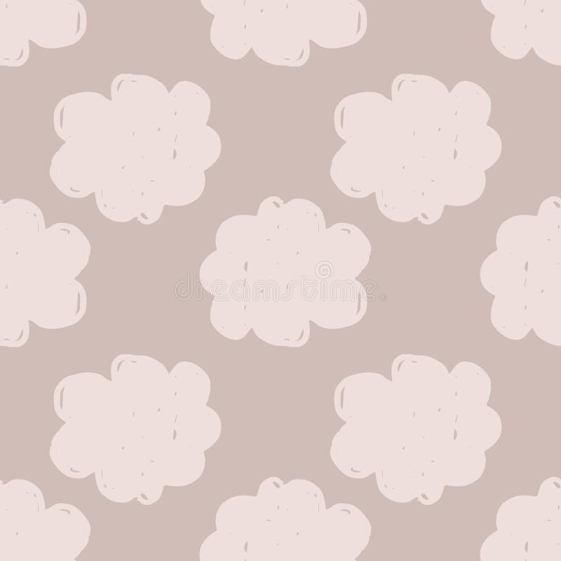 Hand Drawn Cloudy Texture Wallpaper. Hand Drawn Cloud Sky Seamless ...
