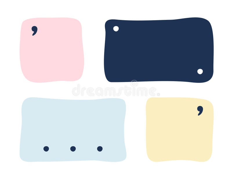 Doodle Vector Shapes and Frames for Social Media. Pastel Color Abstract ...