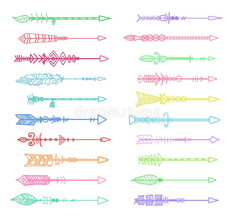 Different Colour Arrows Set Stock Illustrations – 244 Different Colour ...