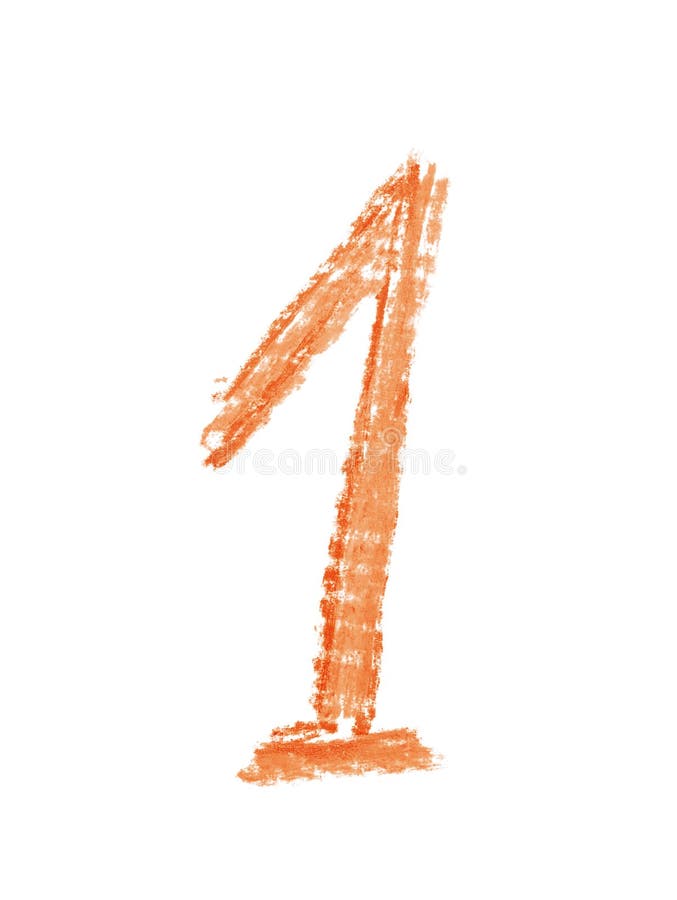 Hand Drawn Number Symbol Isolated Stock Image - Image of education ...