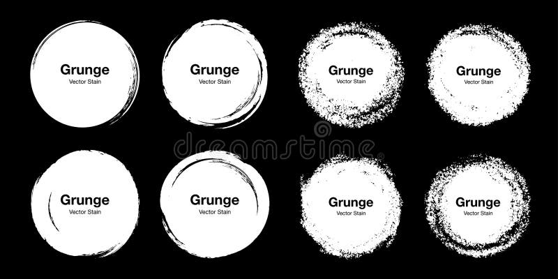 Hand Drawn Colorful Circle Brush Sketch Set. Vector Circular Grunge ...