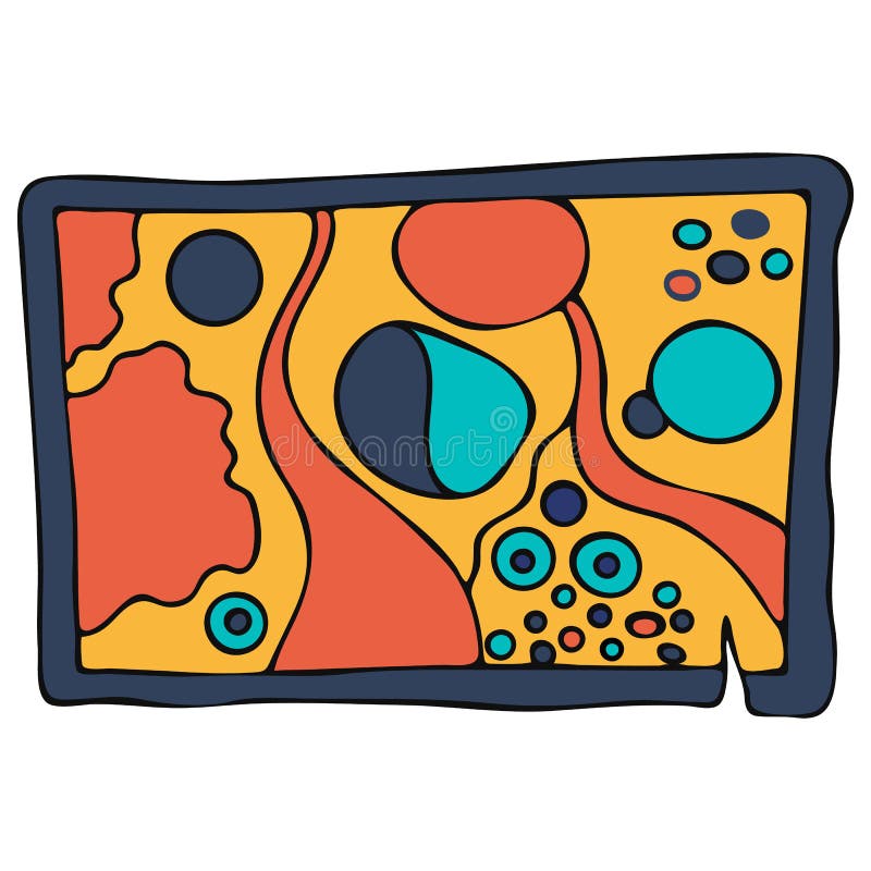 Hand Drawn Moon Map Isolated on White Background. Stock Vector ...