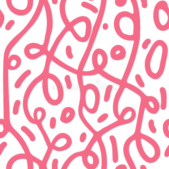 Seamless Pattern of Loops. Seamless Doodle Background. Stock Vector ...