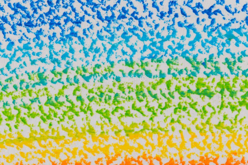 Hand Drawn Colorful Oil Pastel Rainbow Stock Photo - Image of ...