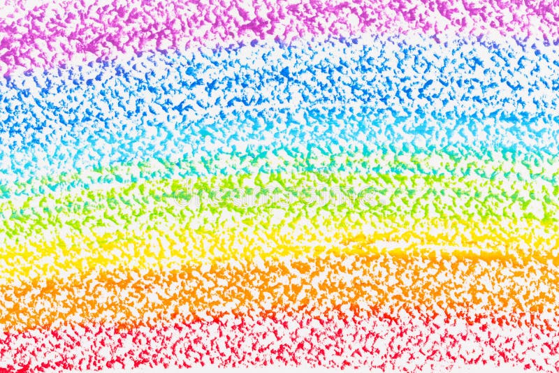 Hand Drawn Colorful Oil Pastel Rainbow Stock Photo - Image of artistic ...