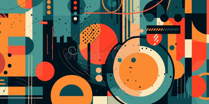 Hand Drawn Colorful Trendy Background. Abstract Pattern Stock Vector ...