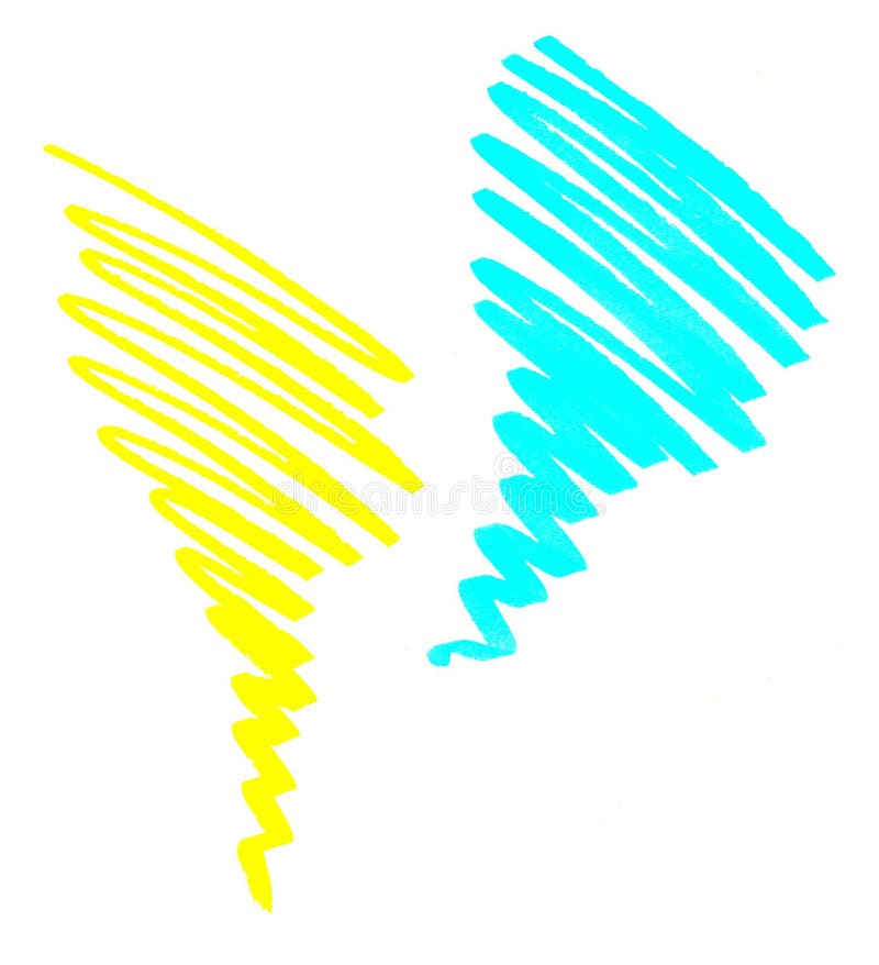 Hand-drawn Coloured Scribbles Picture. Image: 6743874