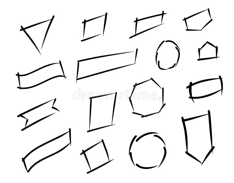 Hand Drawn Comic Shape Design Vector - Hand Drawn Text Boxes Stock ...