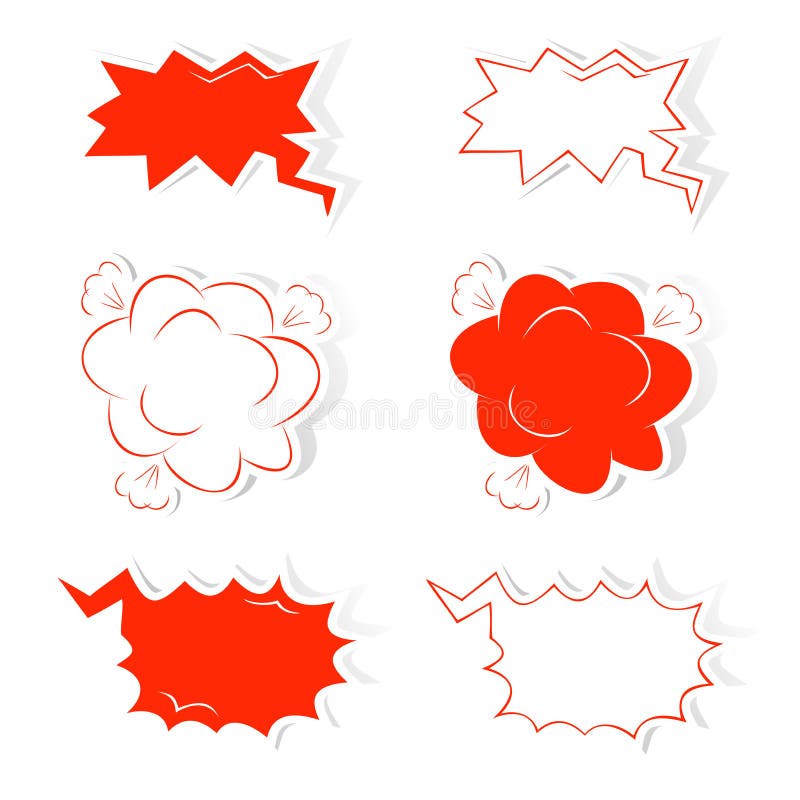 Hand Drawn Comic Speech and Thought Bubbles Set Stock Vector ...