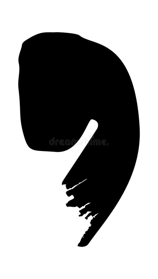 Hand-drawn Comma, Apostrophe Brushstroke Sign Stock Vector ...