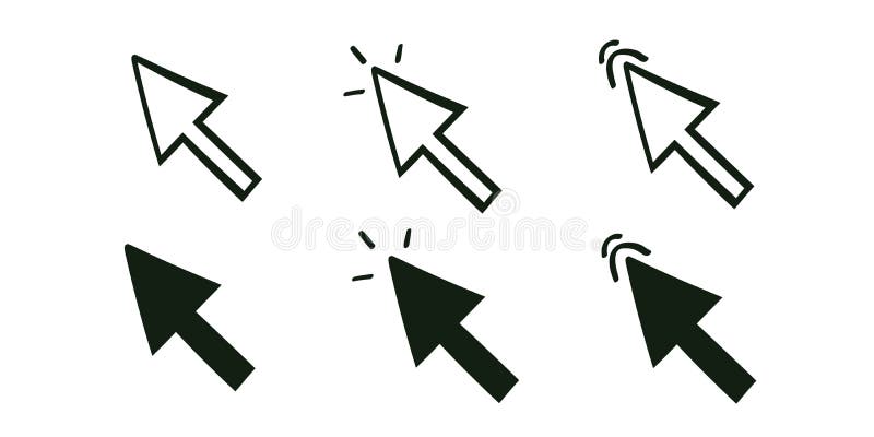 Hand Drawn Computer Mouse Pointer Cursor Arrow Icon for Apps and ... Hand Drawn Computer Mouse Pointer Cursor Arrow Icon for Apps and ...