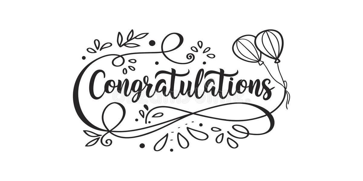 Congratulations Calligraphy Stock Illustrations – 16,662 ...