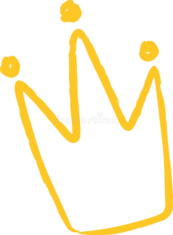 Hand Drawn Crayon Abstract Crown Stock Vector - Illustration of grunge ...