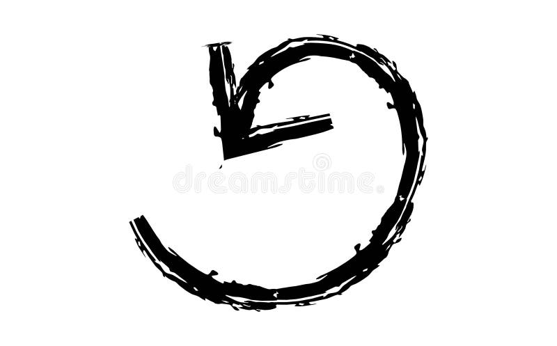 Hand Drawn Crayon Chalk Charcoal Line Arrow. Textured Arrow Isolated on ...