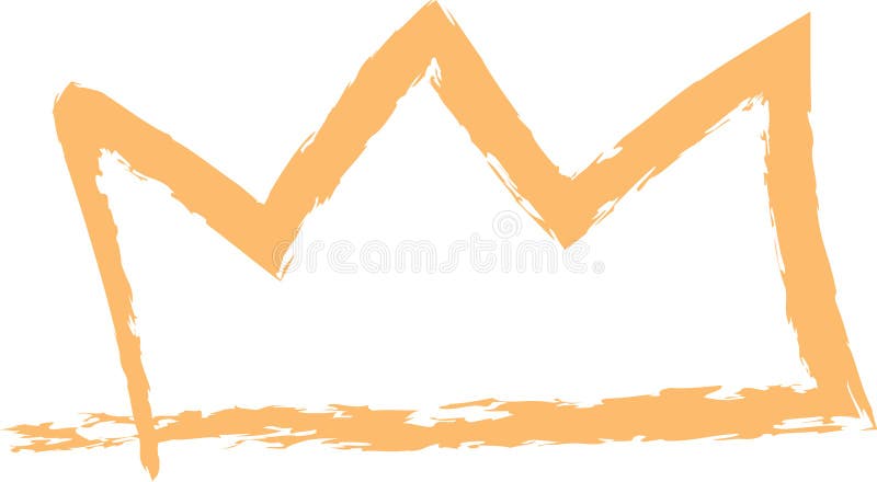 Hand Drawn Crayon Crown stock vector. Illustration of shape - 360724684