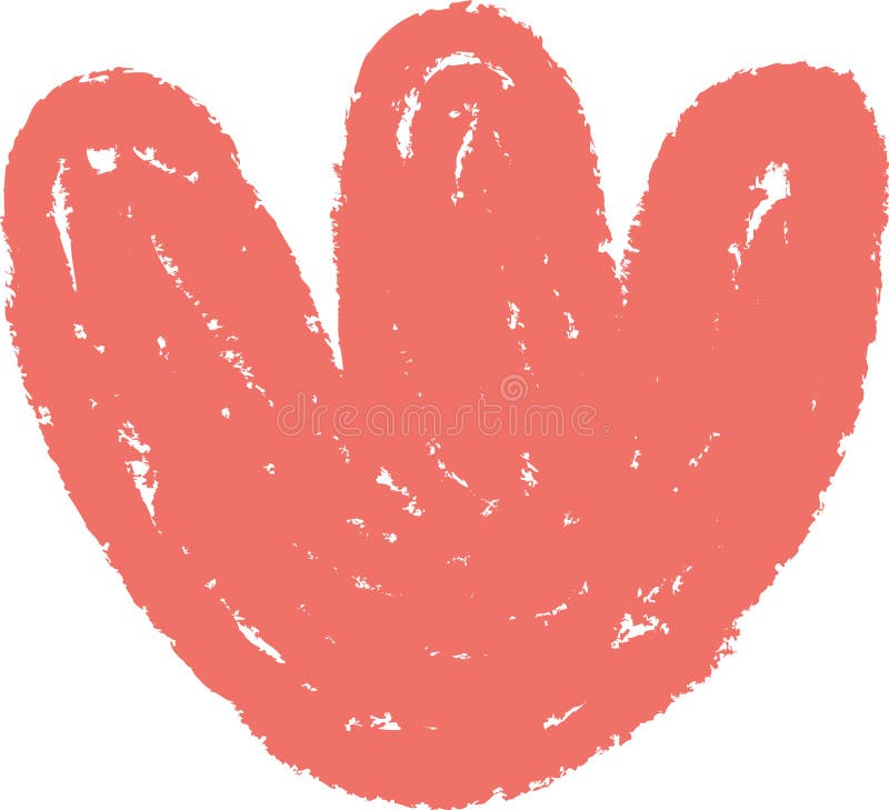 Hand Drawn Crayon Flower Shape Stock Illustration - Illustration of ...