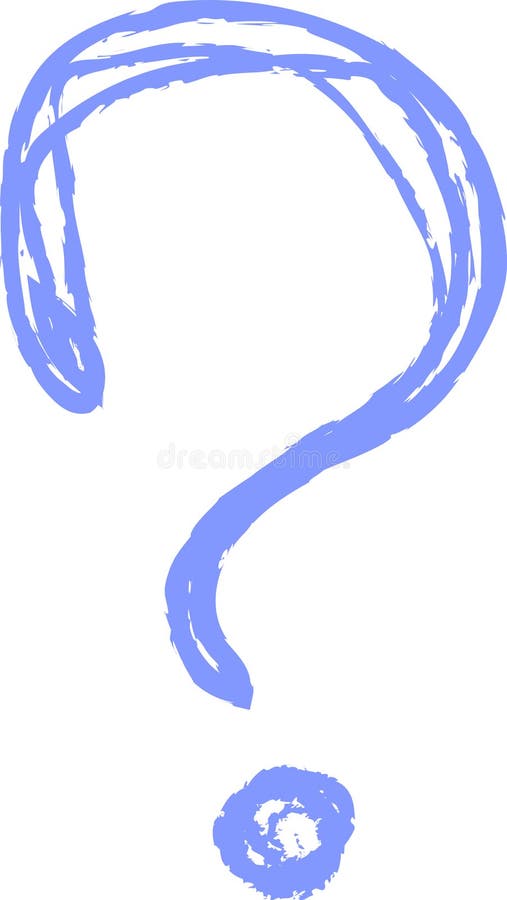 Hand Drawn Crayon Question Mark Stock Illustration - Illustration of ...