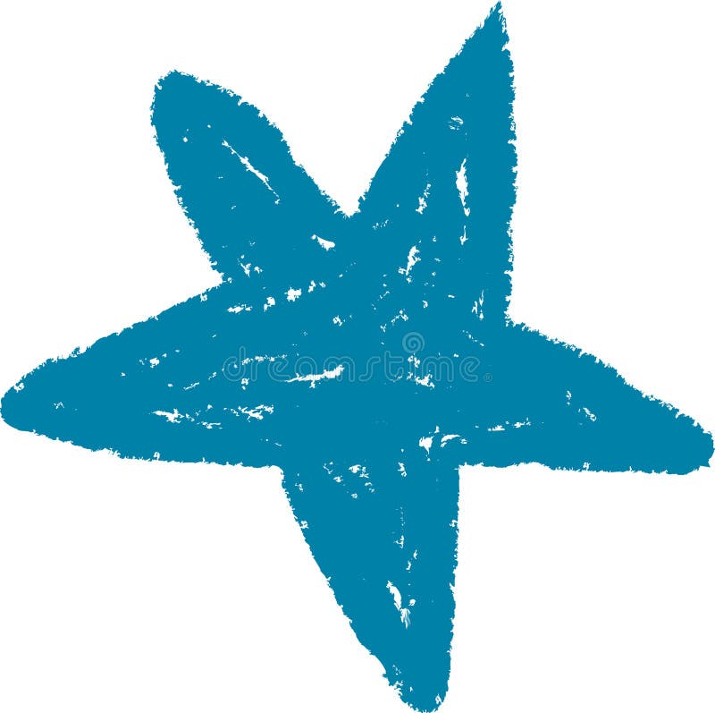 Hand Drawn Crayon Star Shape Stock Illustration - Illustration of ...