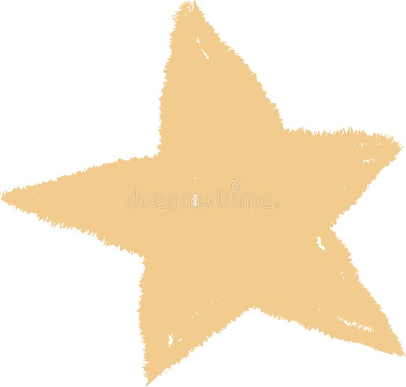 Hand Drawn Crayon Star stock vector. Illustration of scribble - 361294523