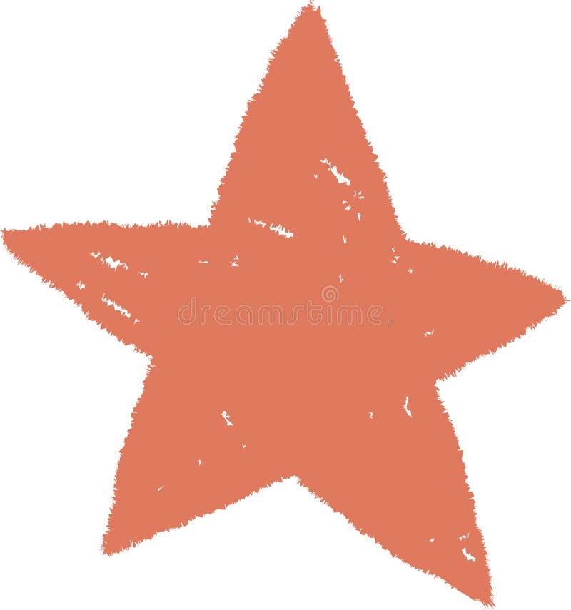 Hand Drawn Crayon Star stock vector. Illustration of pencil - 361295104