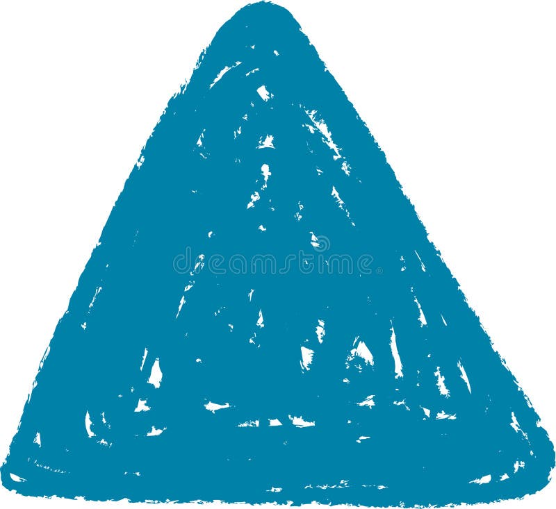 Hand Drawn Crayon Triangle Shape Stock Illustration - Illustration of ...