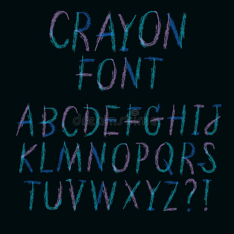 Crayons Font Stock Illustrations – 1,174 Crayons Font Stock ...