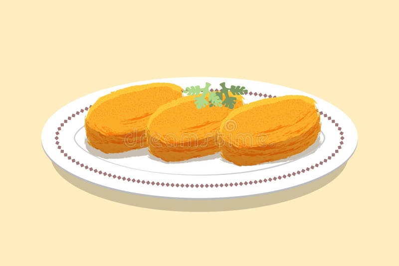 Hand Drawn Croquetas Illustration Vector Illustration. Stock Vector ...