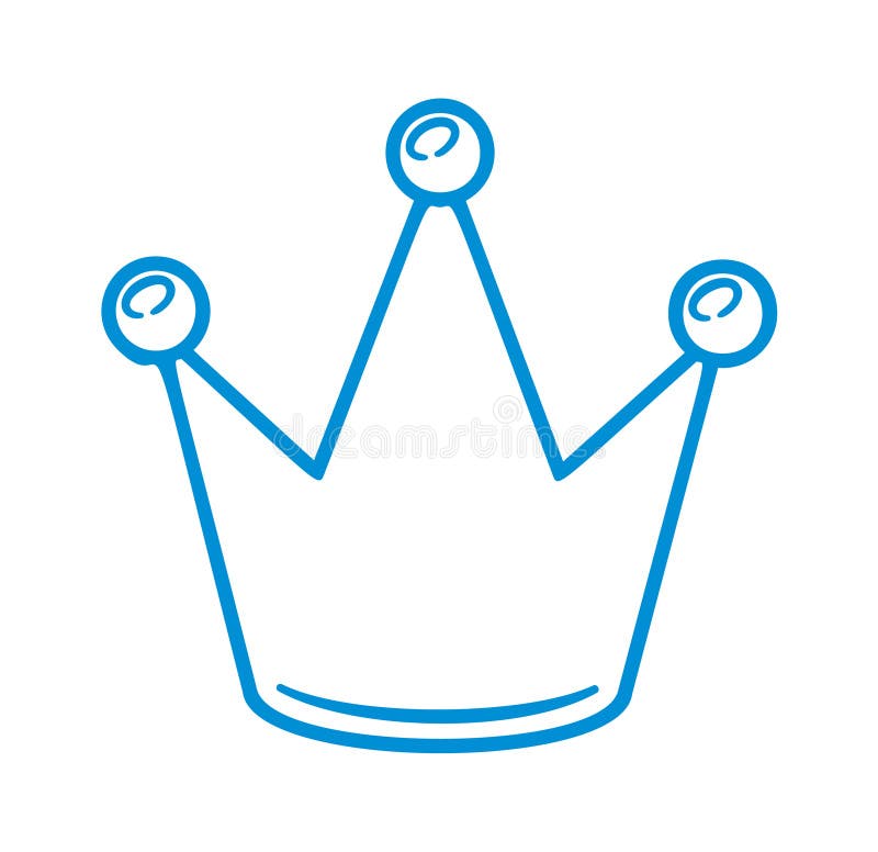 Hand Drawn Crown Childish Scribble Stock Vector - Illustration of ...
