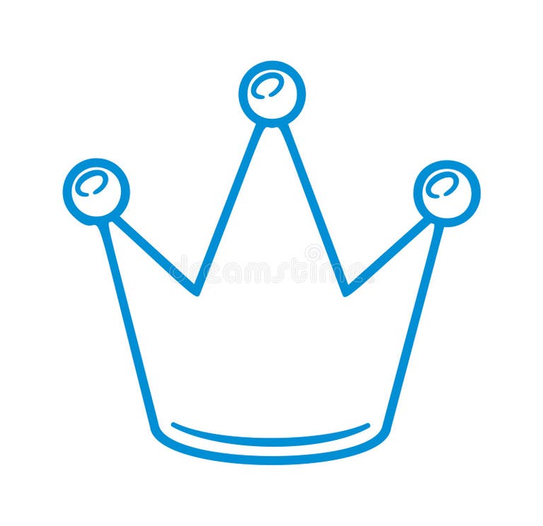 Hand Drawn Crown Childish Scribble Stock Vector - Illustration of ...