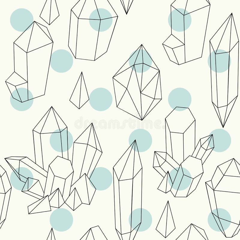 Hand drawn crystals stock vector. Illustration of crystal - 118148961