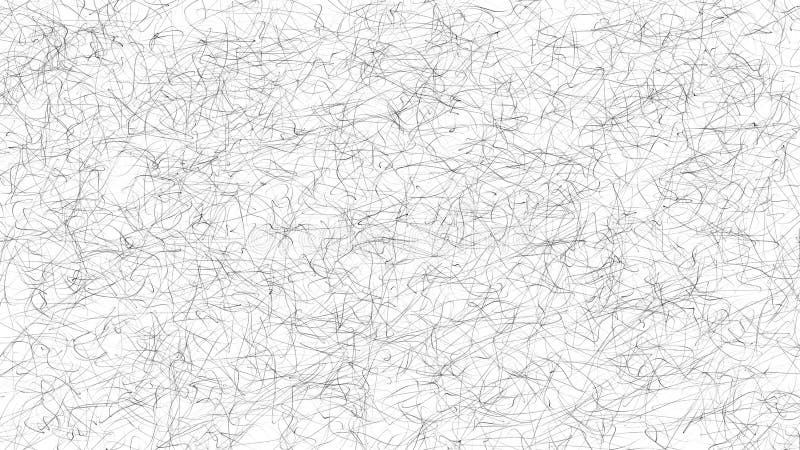Hand Drawn Curved Lines Chaos Scrawls. Random Chaotic Pattern. Abstract ...