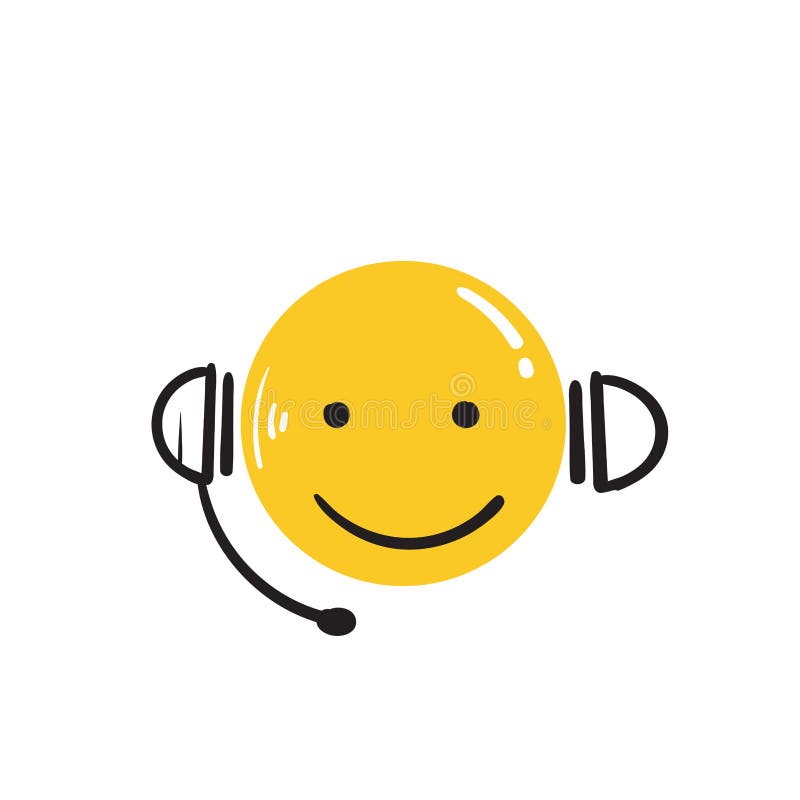 Hand Drawn Customer Service Icon in Drawing Doodle Style Vector Stock ...