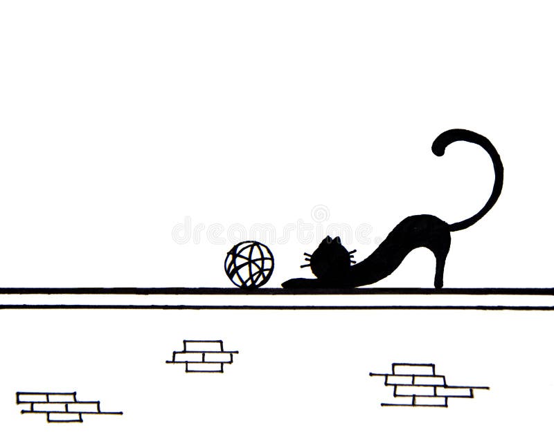 Cat Ball String Stock Illustrations – 347 Cat Ball String Stock ...