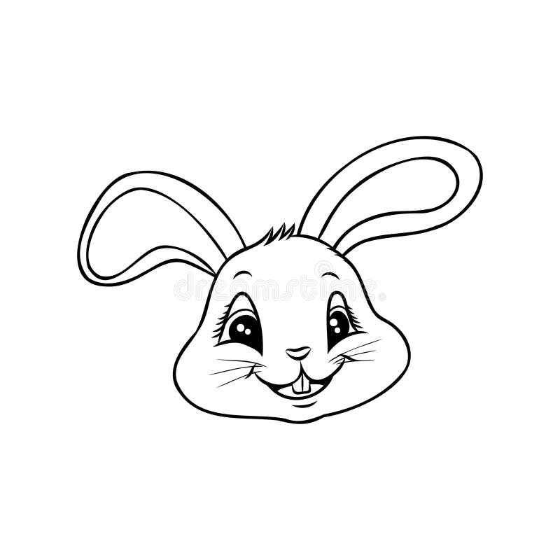 Hand Drawn Cute Bunny Vector Illustration Print Design Rabbit