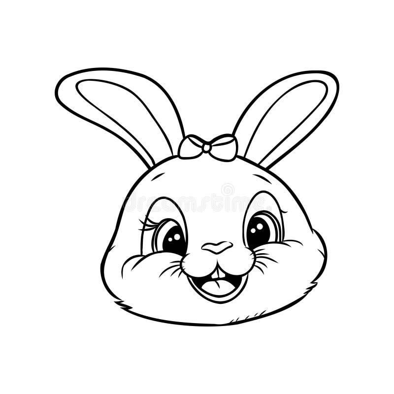 Hand Drawn Cute Bunny Vector Illustration Print Design Rabbit